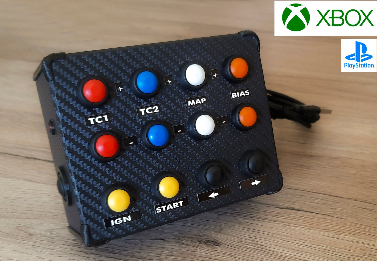 Button Box XBOX Play Station Sim Racing PS4 PS5 Console Adesivi 12Butt ...