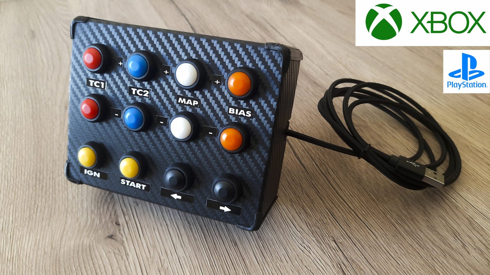 Button Box XBOX Play Station Sim Racing PS4 PS5 Console Adesivi 12Butt ...