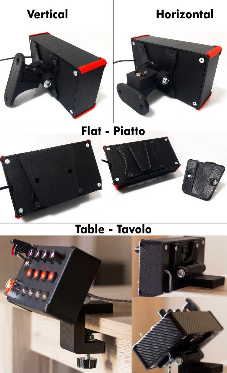 Button Box Flight Simulator DCS Control Panel 20 Pulsanti 4 Levette Sim ...