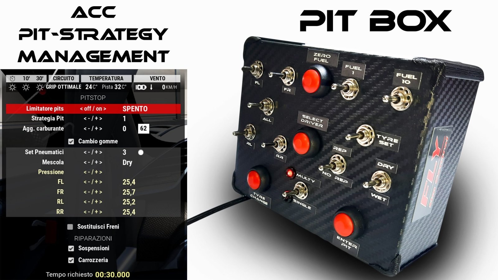 Button Box Flight Simulator DCS Control Panel 20 Pulsanti 4 Levette Sim ...