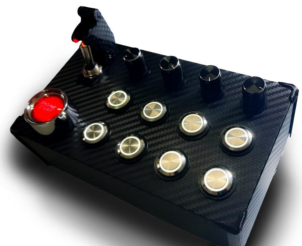 Button Box Sim Racing Pulsanti Luminosi in Metallo PC USB Plug & Play ...