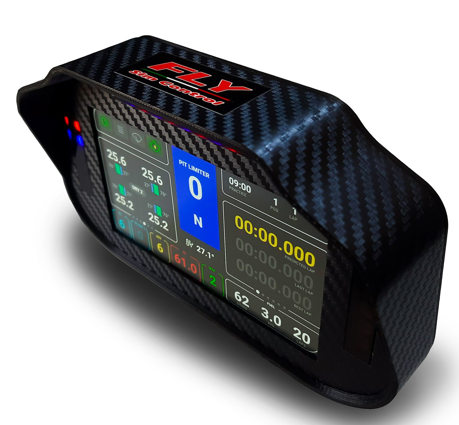 Dashboard Simracing 5" 20 LED Touchscreen USB PC Carbonio DASH Board ...